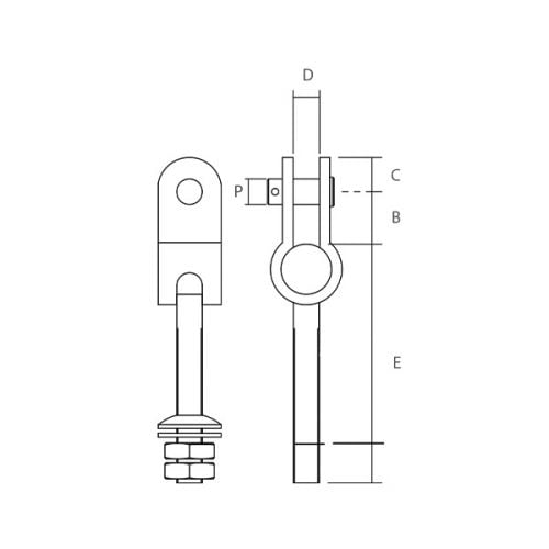 Membrane Plate Toggle Fork - Sta Lok